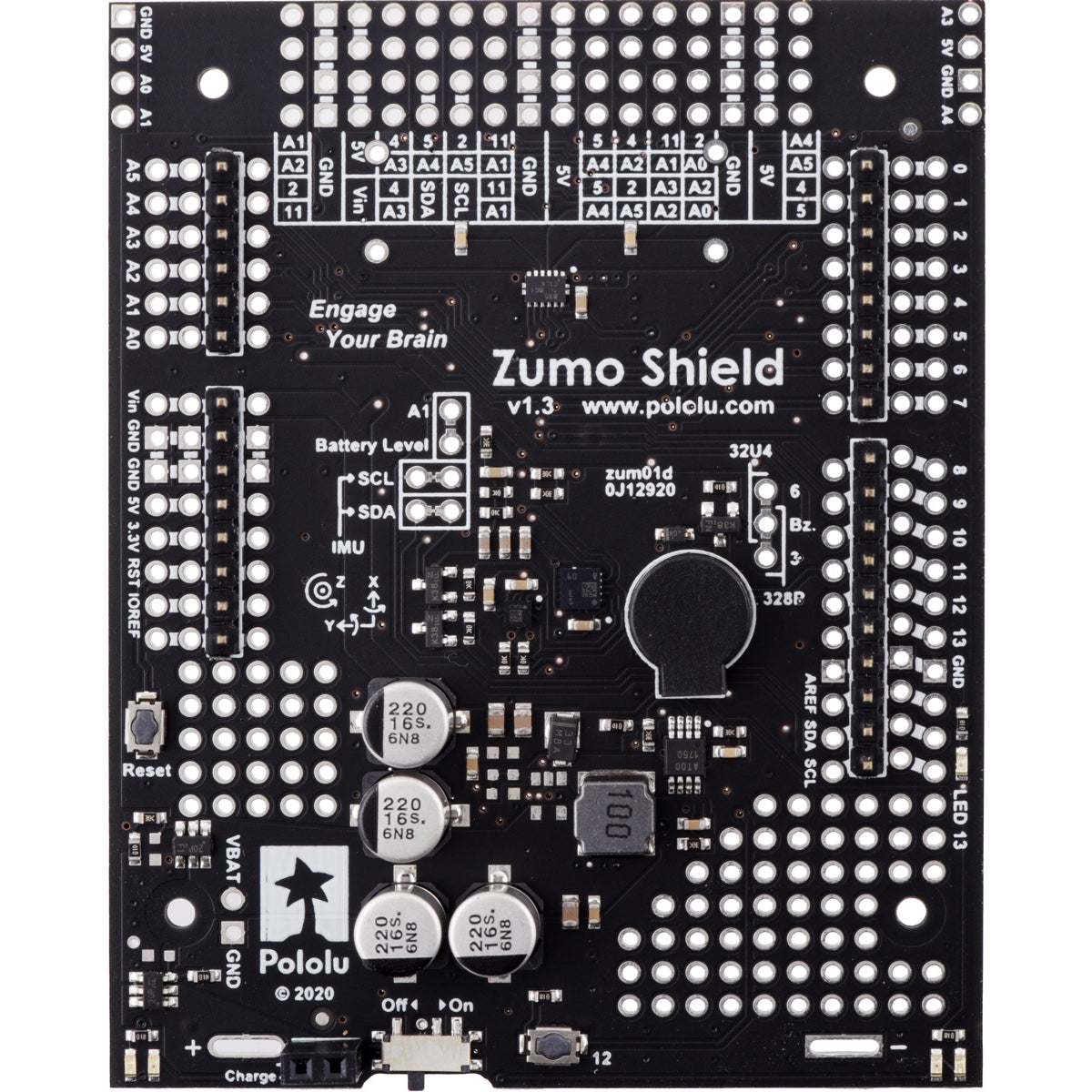 Zumo Shield for Arduino, v1.3