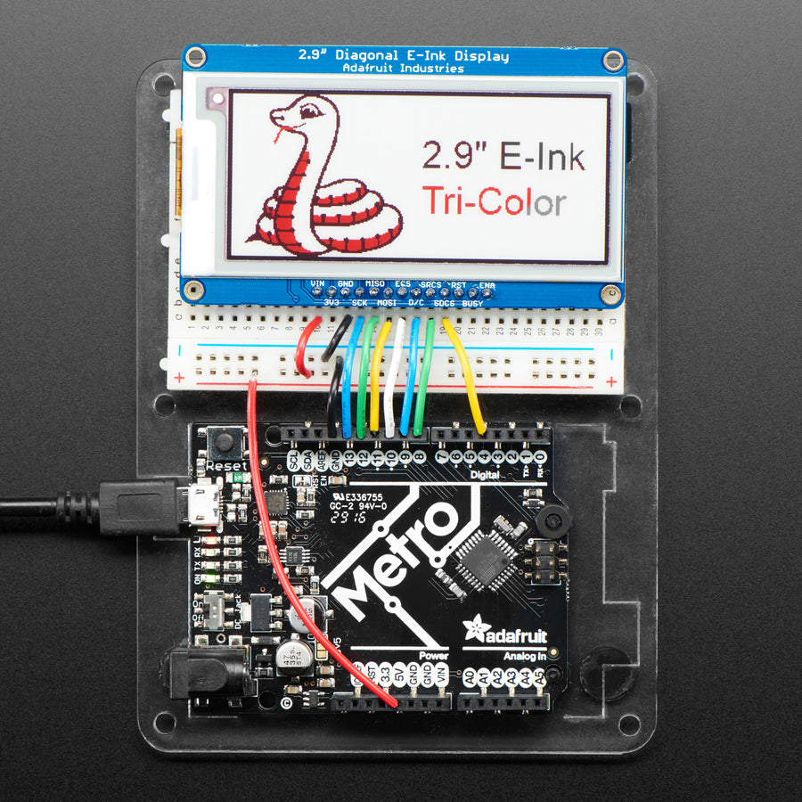 Adafruit 2.9" Red/Black/White eInk Display Breakout - THINK INK