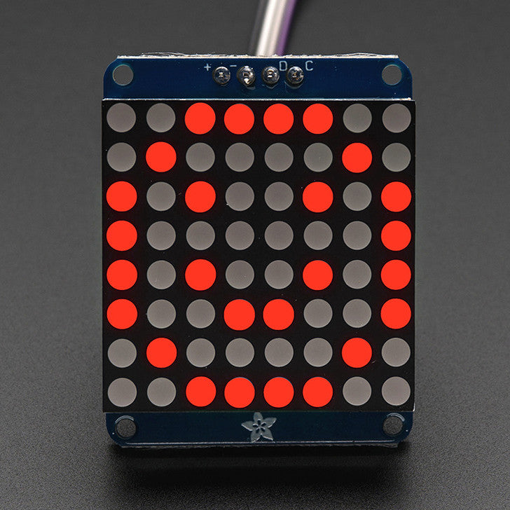 Adafruit Small 1.2" 8x8 LED Matrix w/I2C Backpack - Red