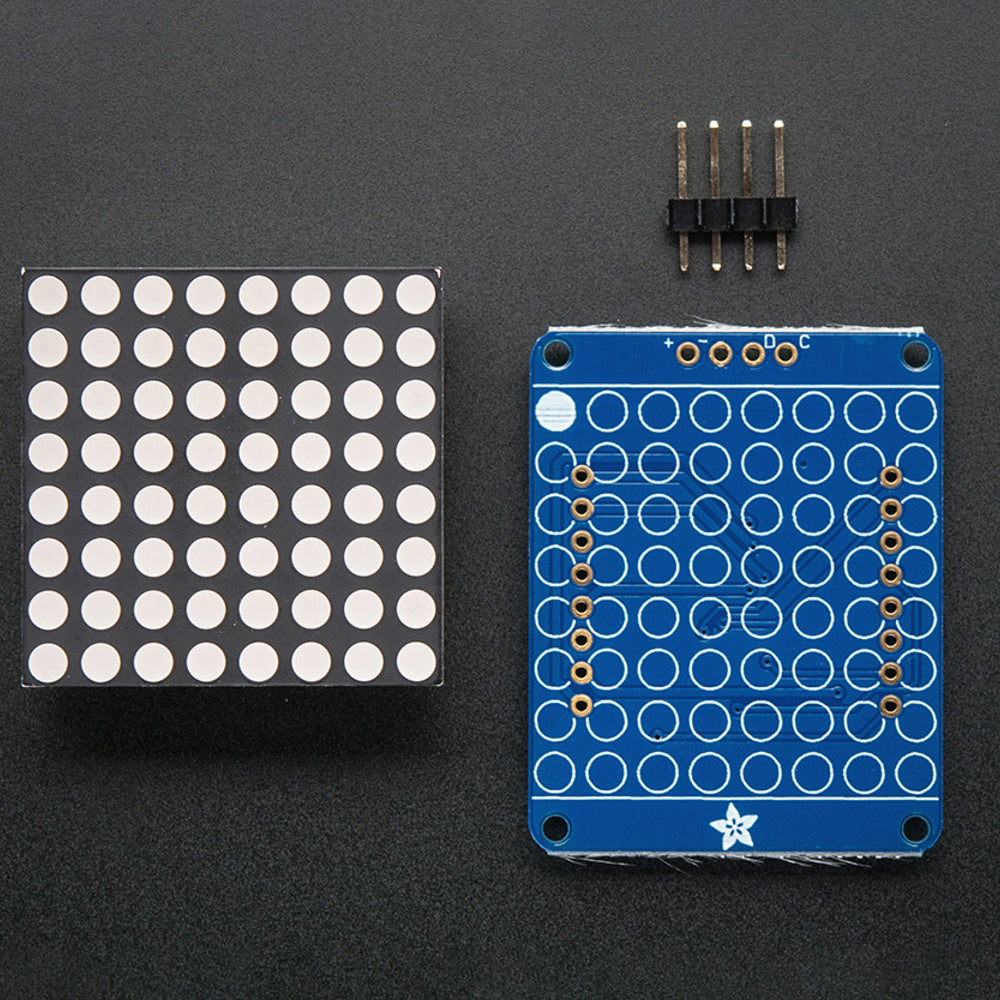 Adafruit Mini 8x8 Blue LED Matrix Display With I2C Backpack Adafruit ...
