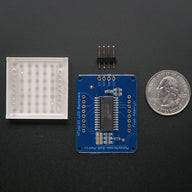 Adafruit Small 1.2" 8x8 LED Matrix w/I2C Backpack - Red