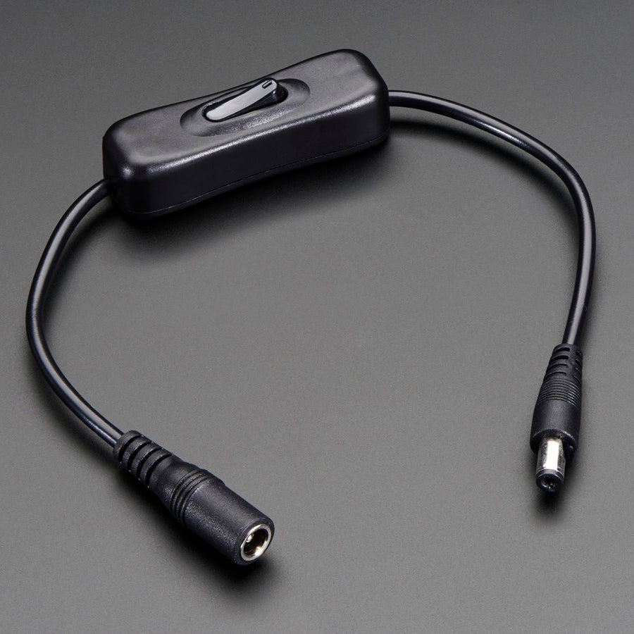 In-line power switch for 2.1mm barrel jack