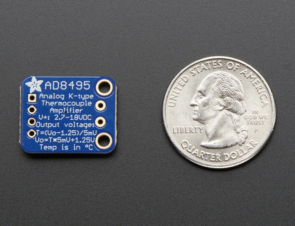 Adafruit Analog Output K-Type Thermocouple Amplifier - AD8495 Breakout