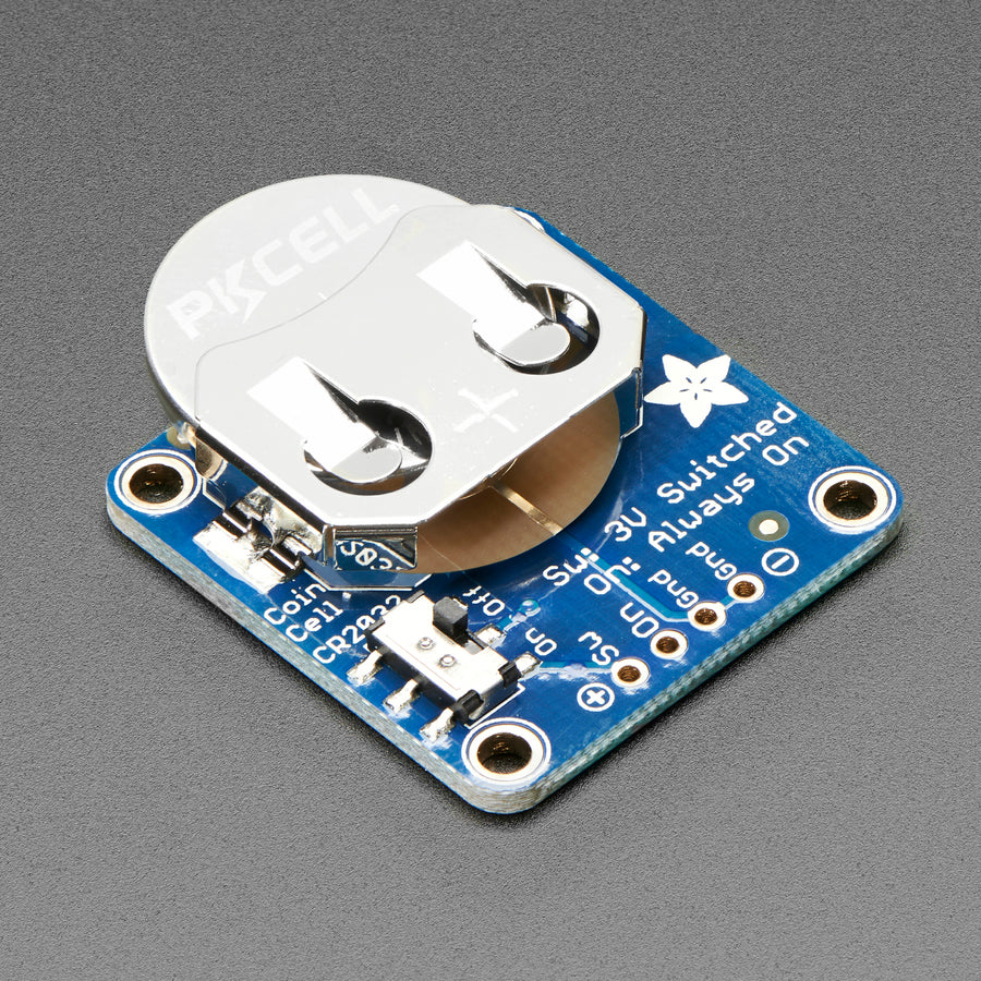 Adafruit 20mm Coin Cell Breakout w/On-Off Switch (CR2032)