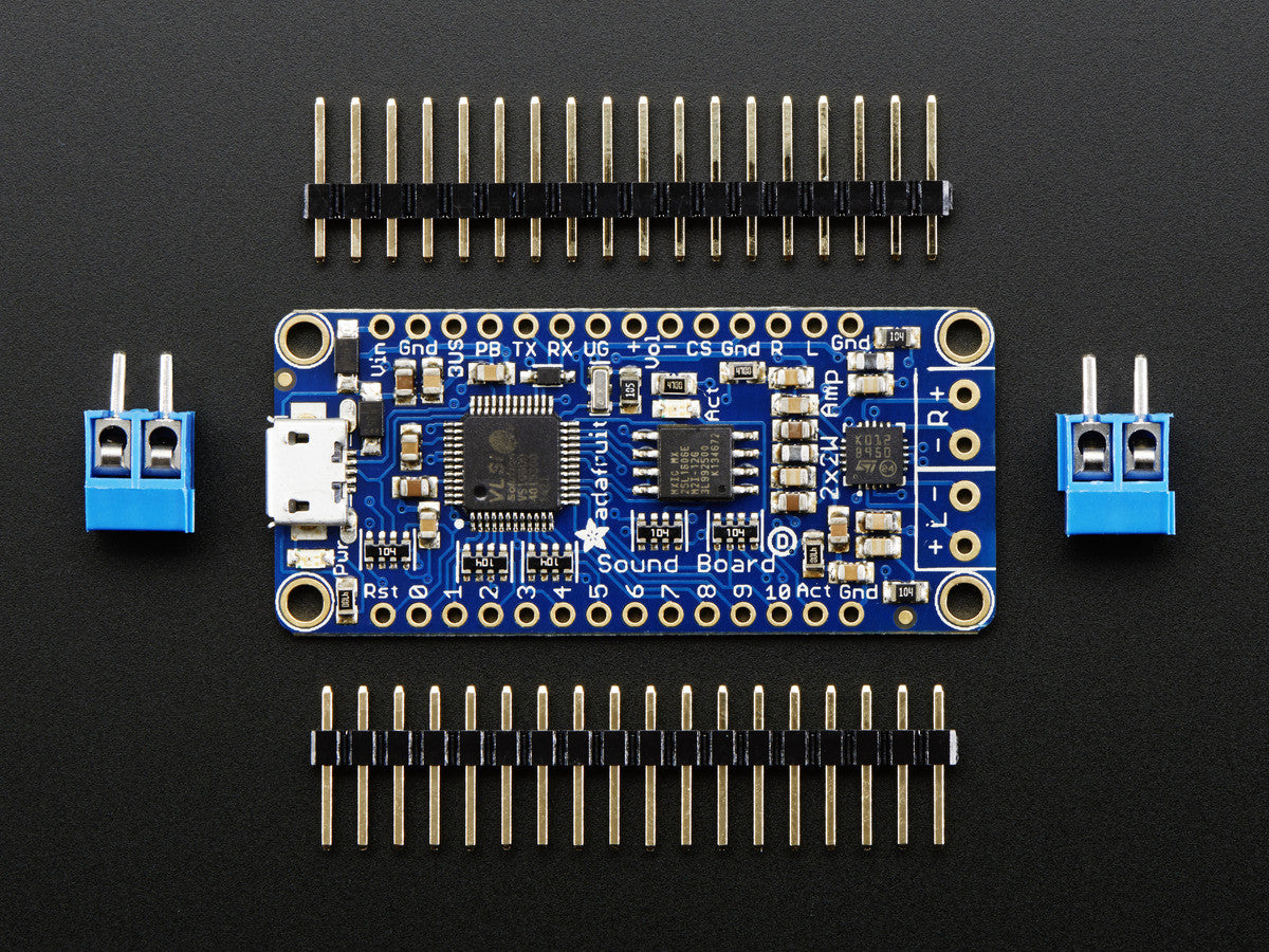 Adafruit Audio FX Sound Board - WAV/OGG Trigger - 2MB storage with 2.2W ...