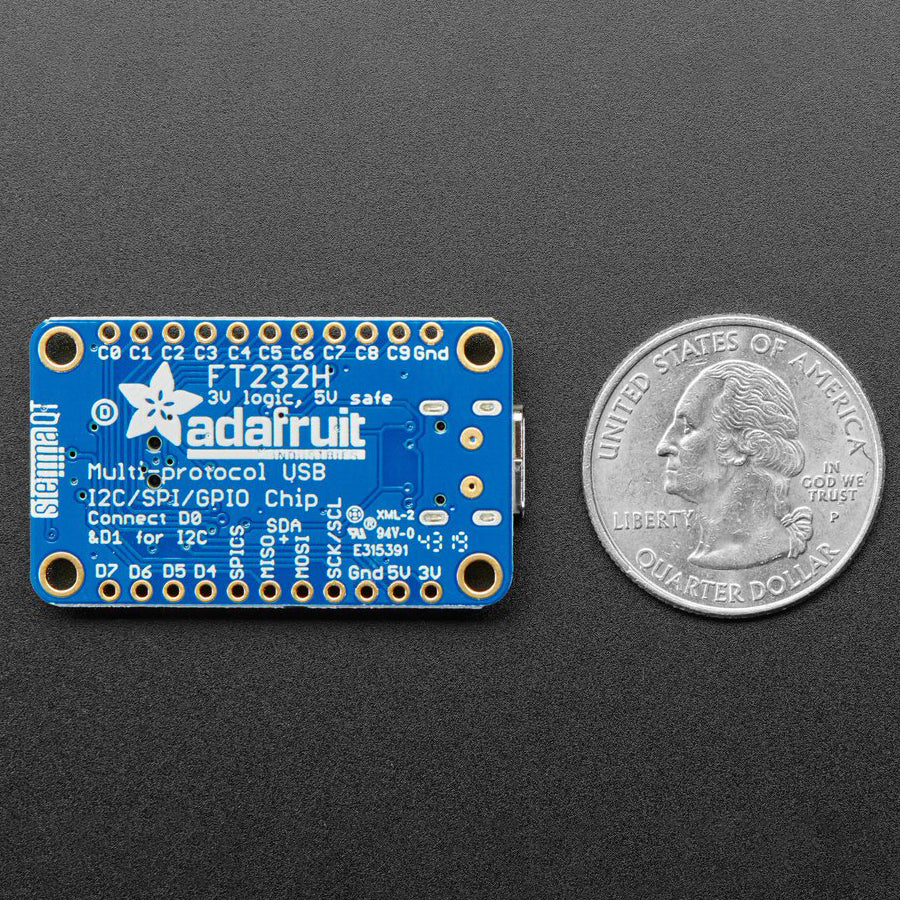 Adafruit FT232H Breakout - General Purpose USB to GPIO, SPI, I2C - USB C
