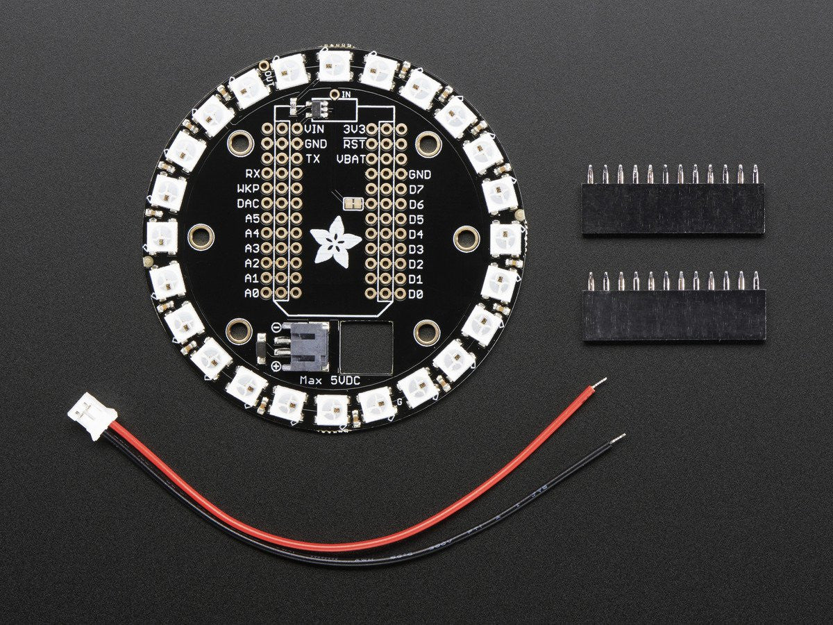 Adafruit Particle NeoPixel Ring Kit - 24 NeoPixels