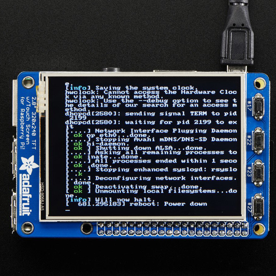 PiTFT Plus Assembled 320x240 2.8" TFT + Resistive Touchscreen