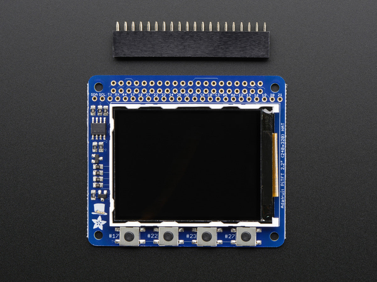 Adafruit PiTFT 2.2" HAT Mini Kit - 320x240 2.2" TFT - No Touch