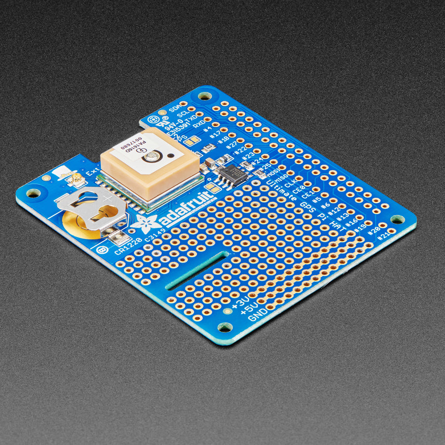 Adafruit Ultimate GPS HAT for Raspberry Pi A+/B+/Pi 2/3/Pi 4 - Mini Kit