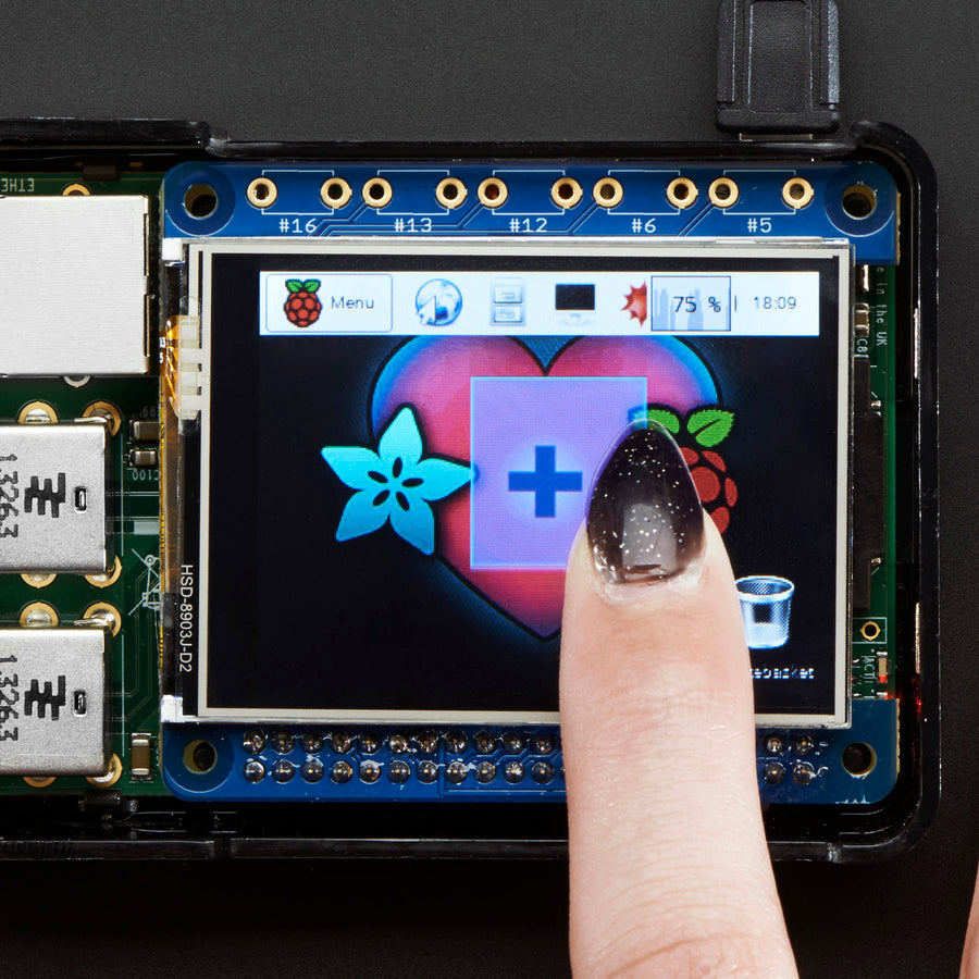 Adafruit PiTFT 2.4" HAT Mini Kit - 320x240 TFT Touchscreen
