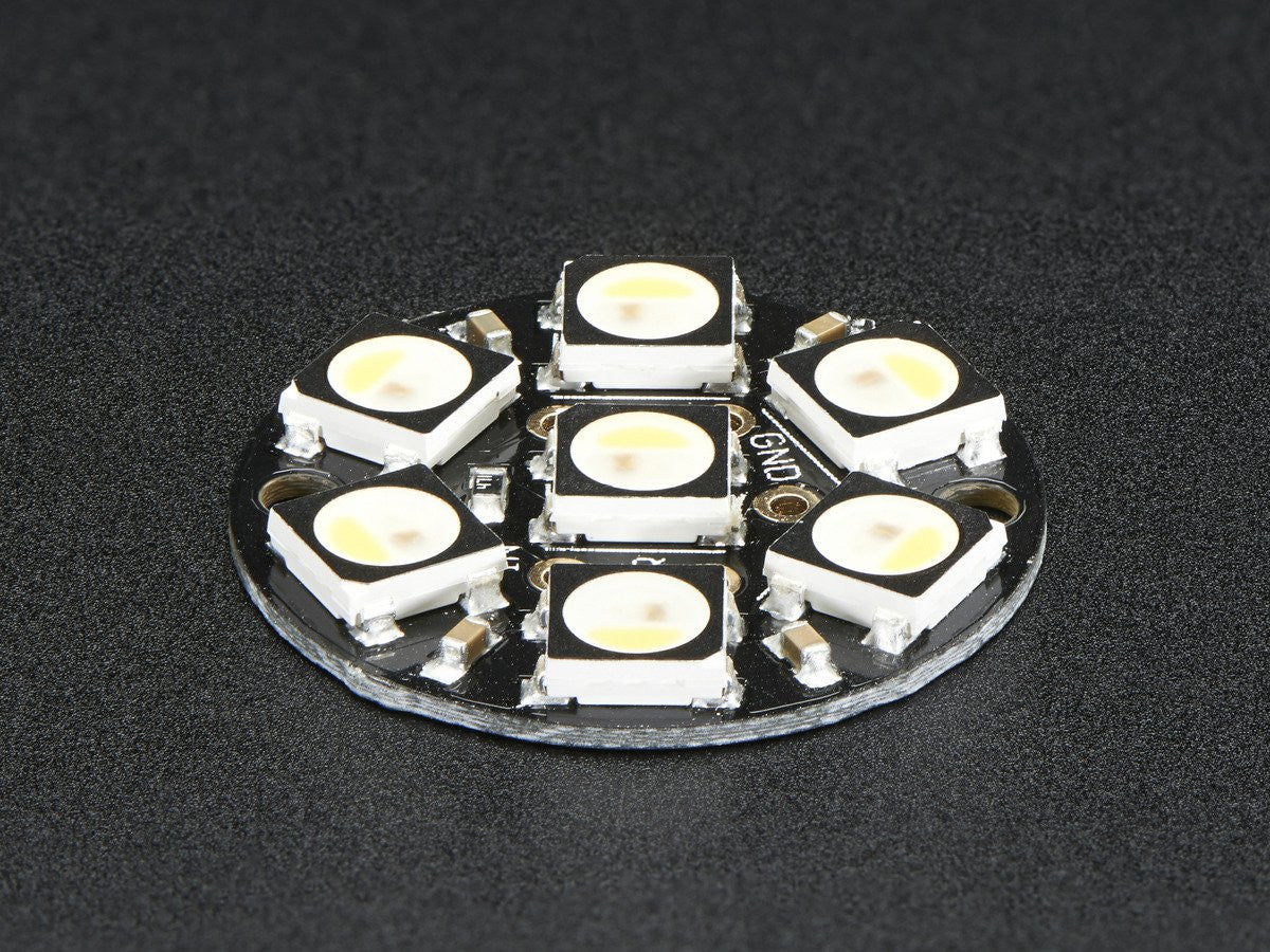 NeoPixel Jewel - 7 x 5050 RGBW LED w/ Integrated Drivers - Warm White ...