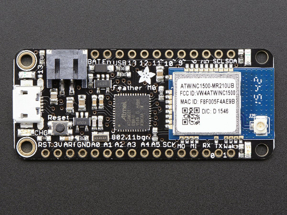 Adafruit Feather M0 WiFi w/ATWINC1500 + uFL