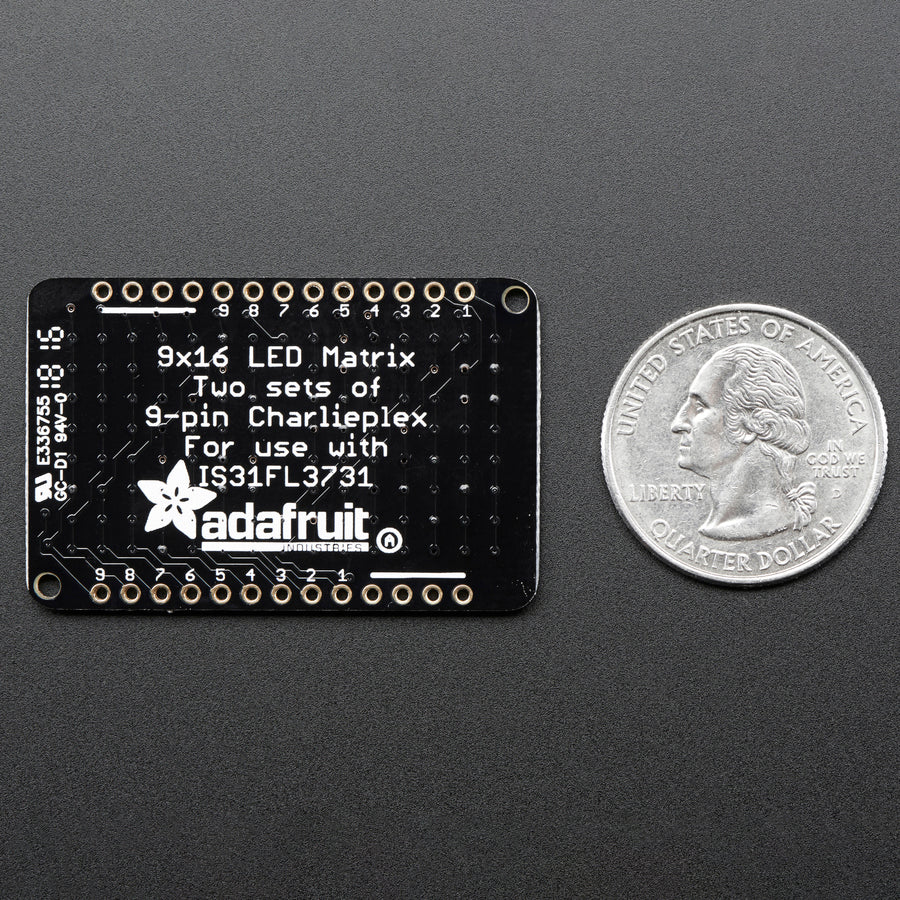 Adafruit LED Charlieplexed Matrix - 9x16 LEDs - Red