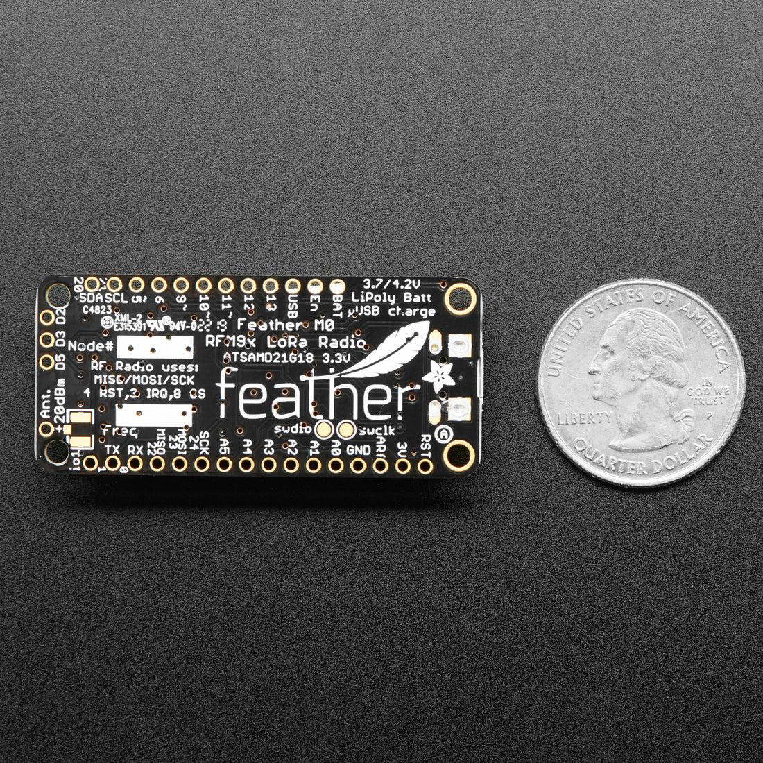 Adafruit Feather M0 with RFM95 LoRa Radio - 900MHz - RadioFruit