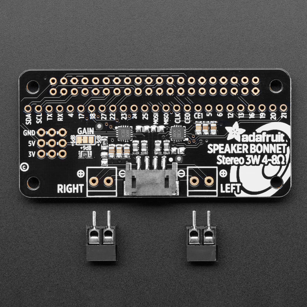 Adafruit I2S 3W Stereo Speaker Bonnet for Raspberry Pi - Mini Kit