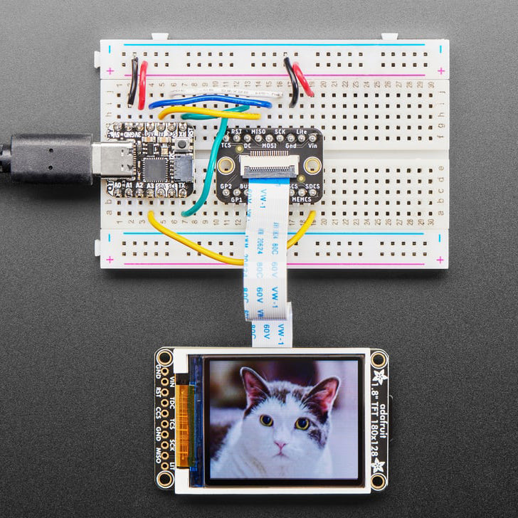 1.8" Color TFT LCD display with MicroSD Card Breakout - ST7735R
