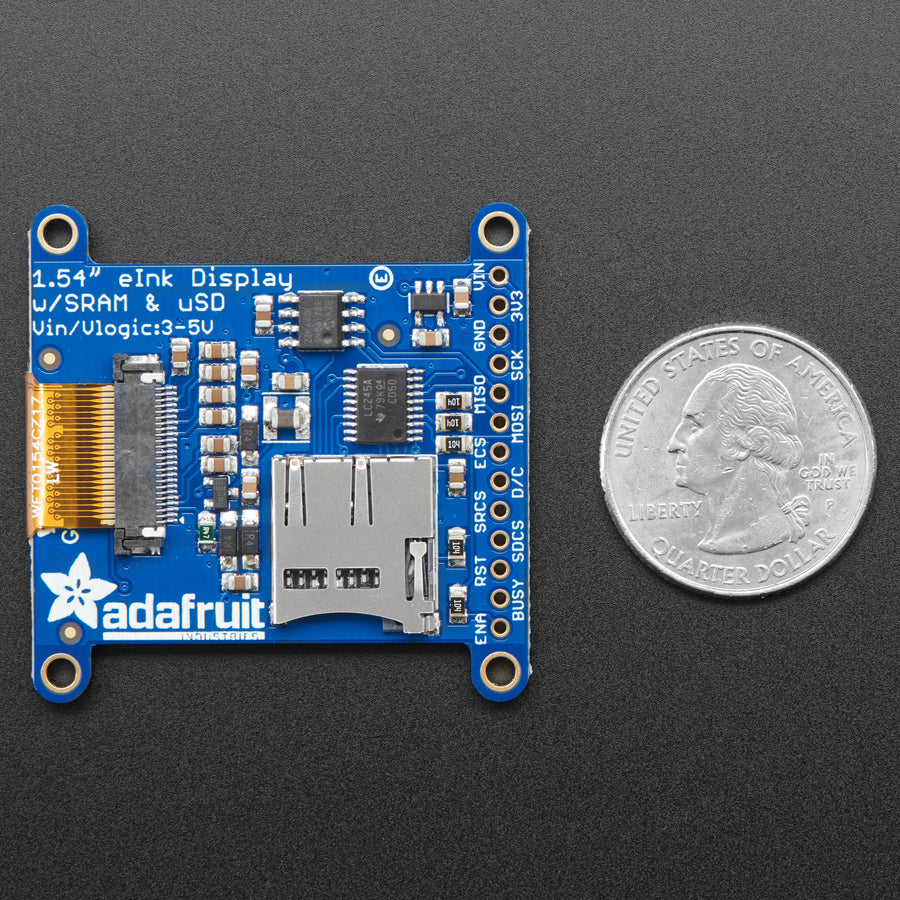 Adafruit 1.54" Tri-Color eInk / ePaper Display with SRAM - Red Black White