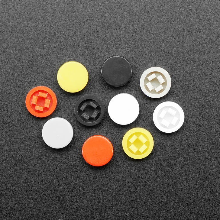 Plastic Button Caps For Square Top (10-pack) - 8mm Diameter