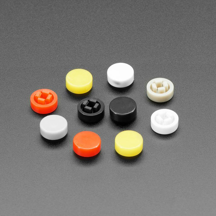 Plastic Button Caps For Square Top (10-pack) - 8mm Diameter
