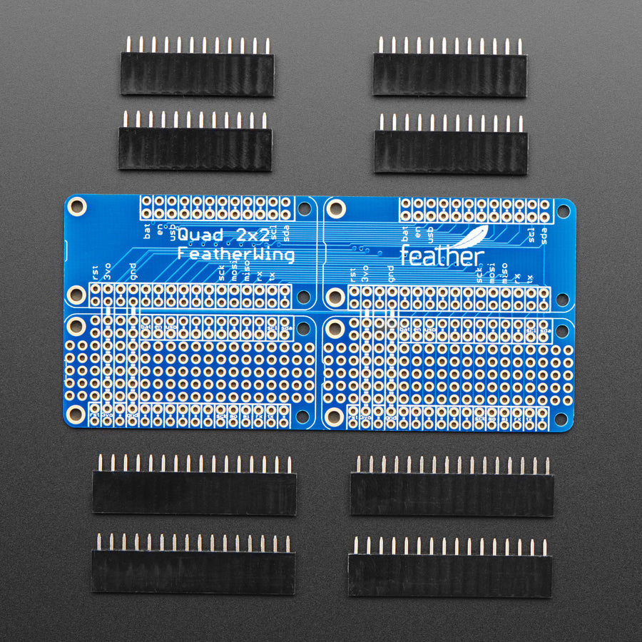 Adafruit Quad 2x2 FeatherWing Kit with Headers