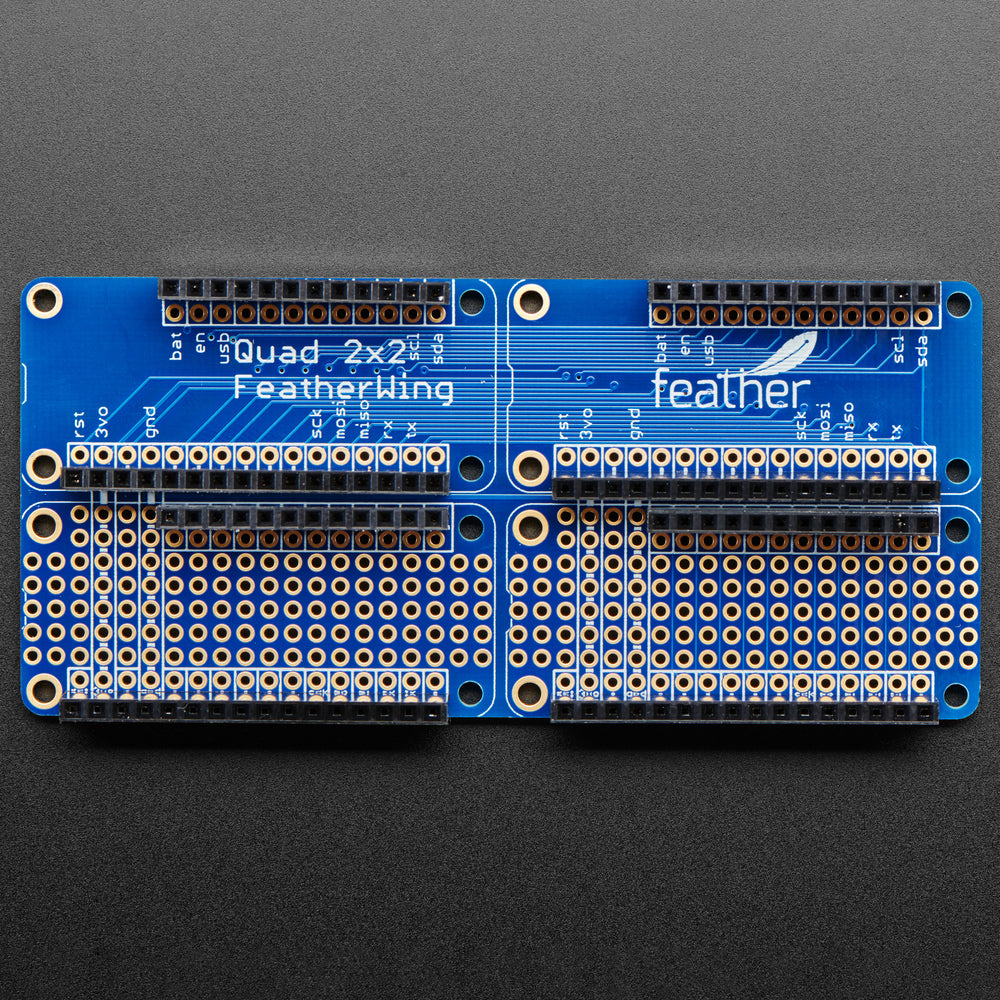 Adafruit Quad 2x2 FeatherWing Kit with Headers