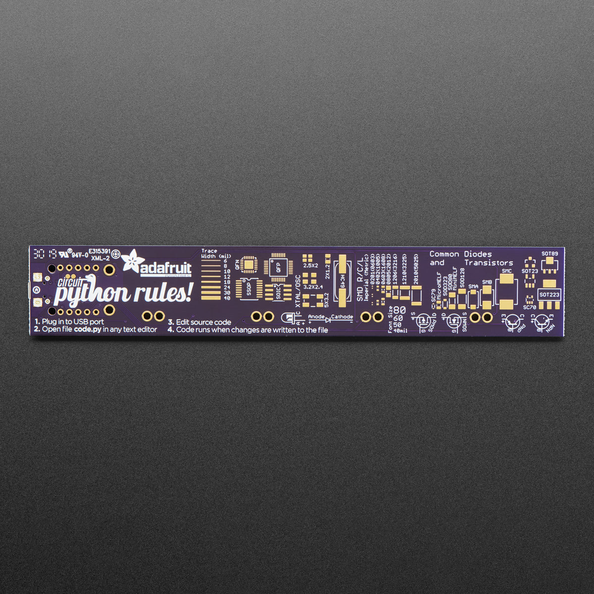 Adafruit PyRuler - Engineer Reference Ruler with CircuitPython