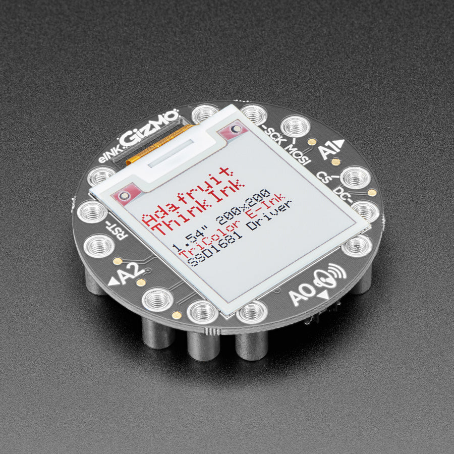 Circuit Playground 200x200 Tri-Color E-Ink Gizmo - E-Ink Display + Audio Amplifier