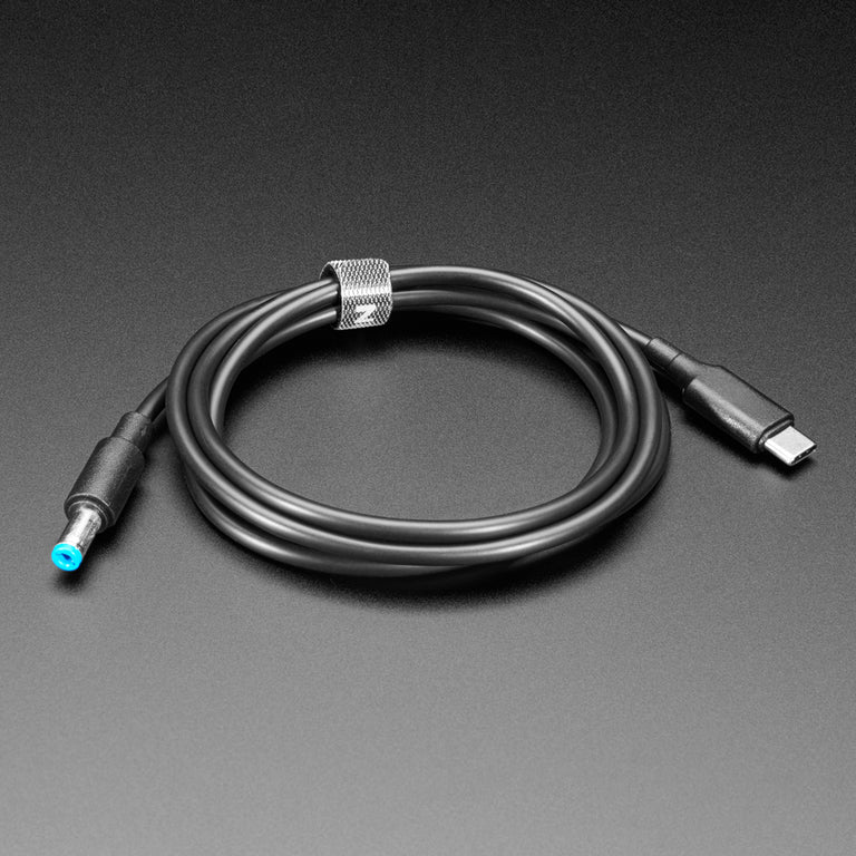 USB Type C 3.1 PD to 5.5mm Barrel Jack Cable - 1.2m long with E-Mark