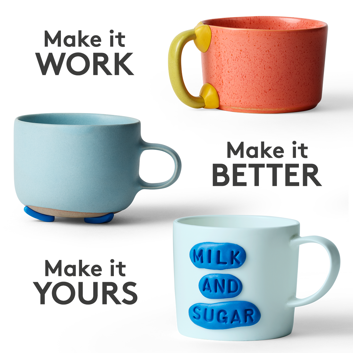 Sugru Mouldable Glue - 3-Pack - Black White Red