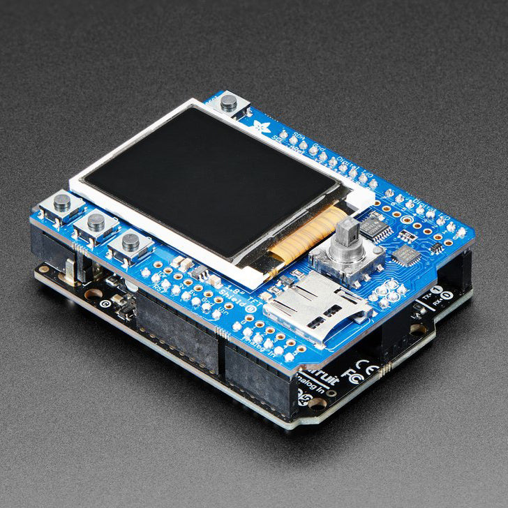 Adafruit 1 8 Color Tft Shield W Microsd And Joystick V 2