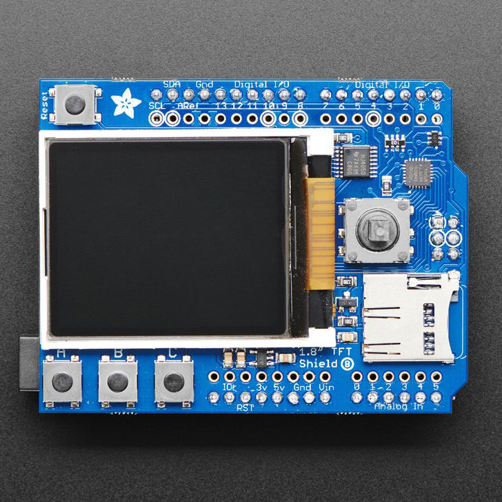 Adafruit 1.8" Color TFT Shield w/microSD and Joystick - v 2