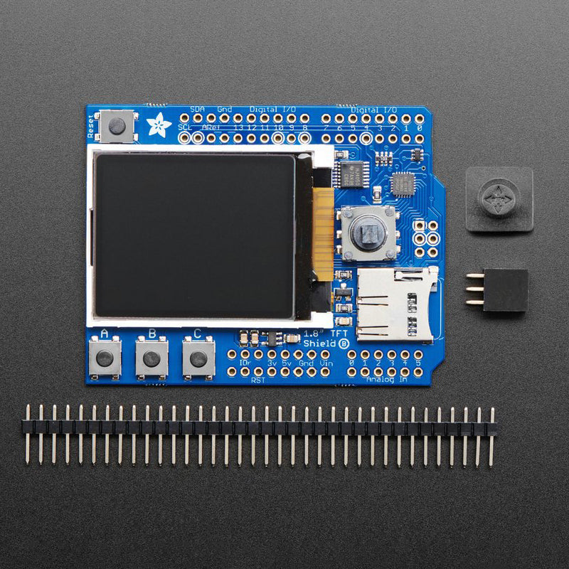 Adafruit 1 8 Color Tft Shield W Microsd And Joystick V 2