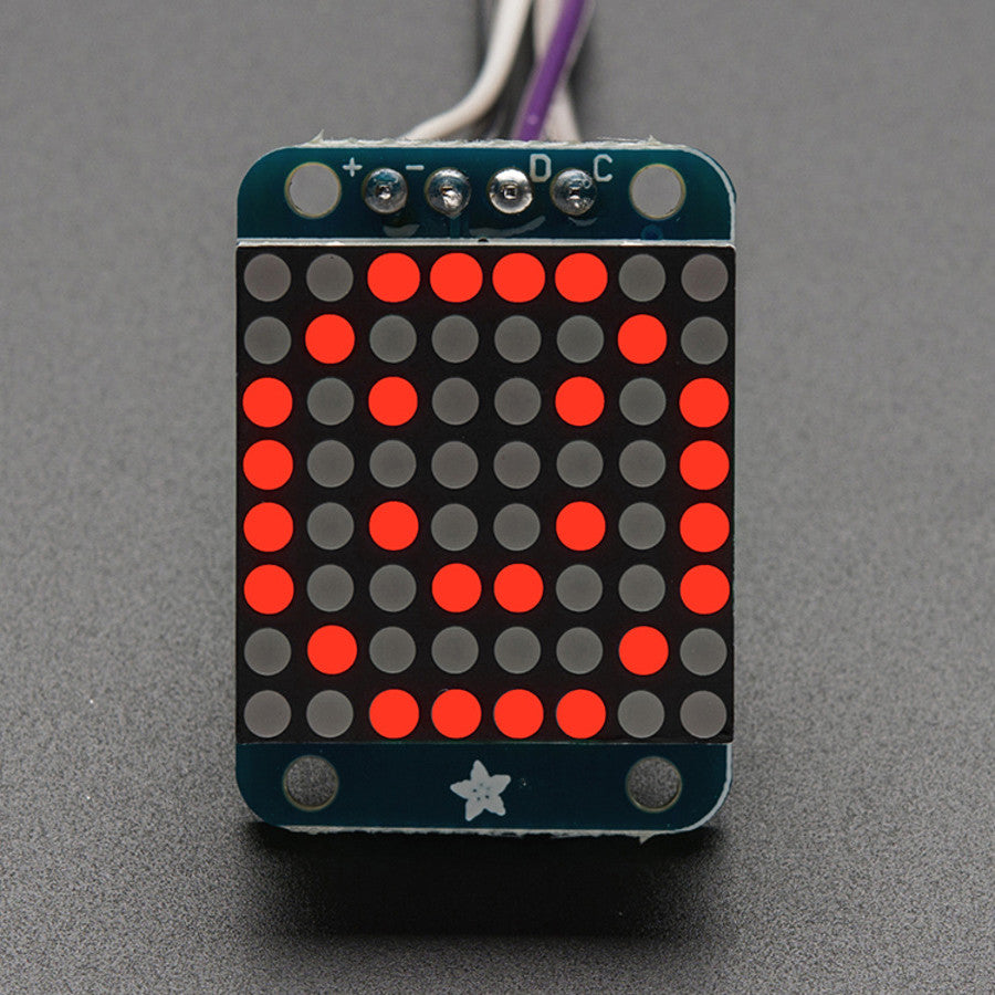 Adafruit Mini 0.7" 8x8 LED Matrix w/I2C Backpack