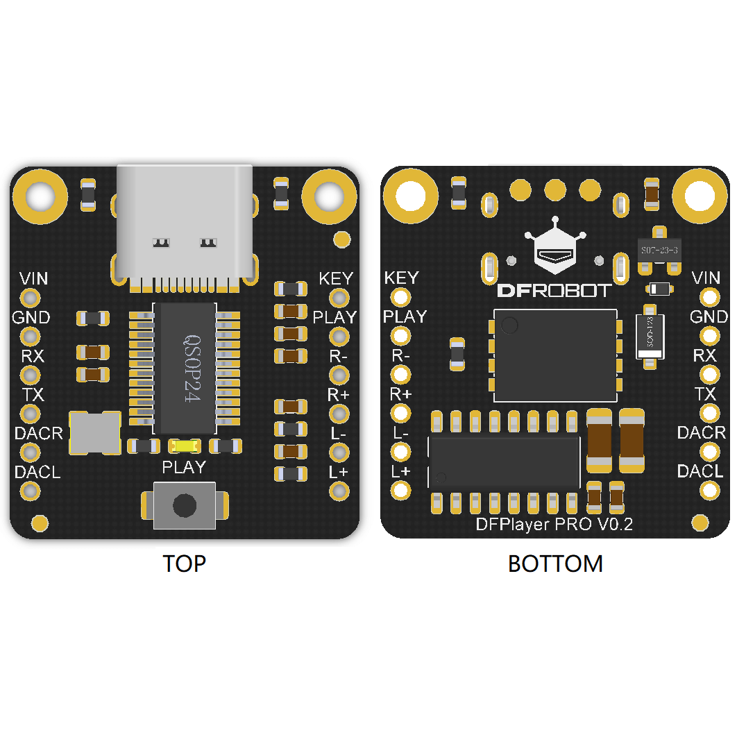 Fermion: DFPlayer Pro (Mini MP3 Player / 128MB Storage)