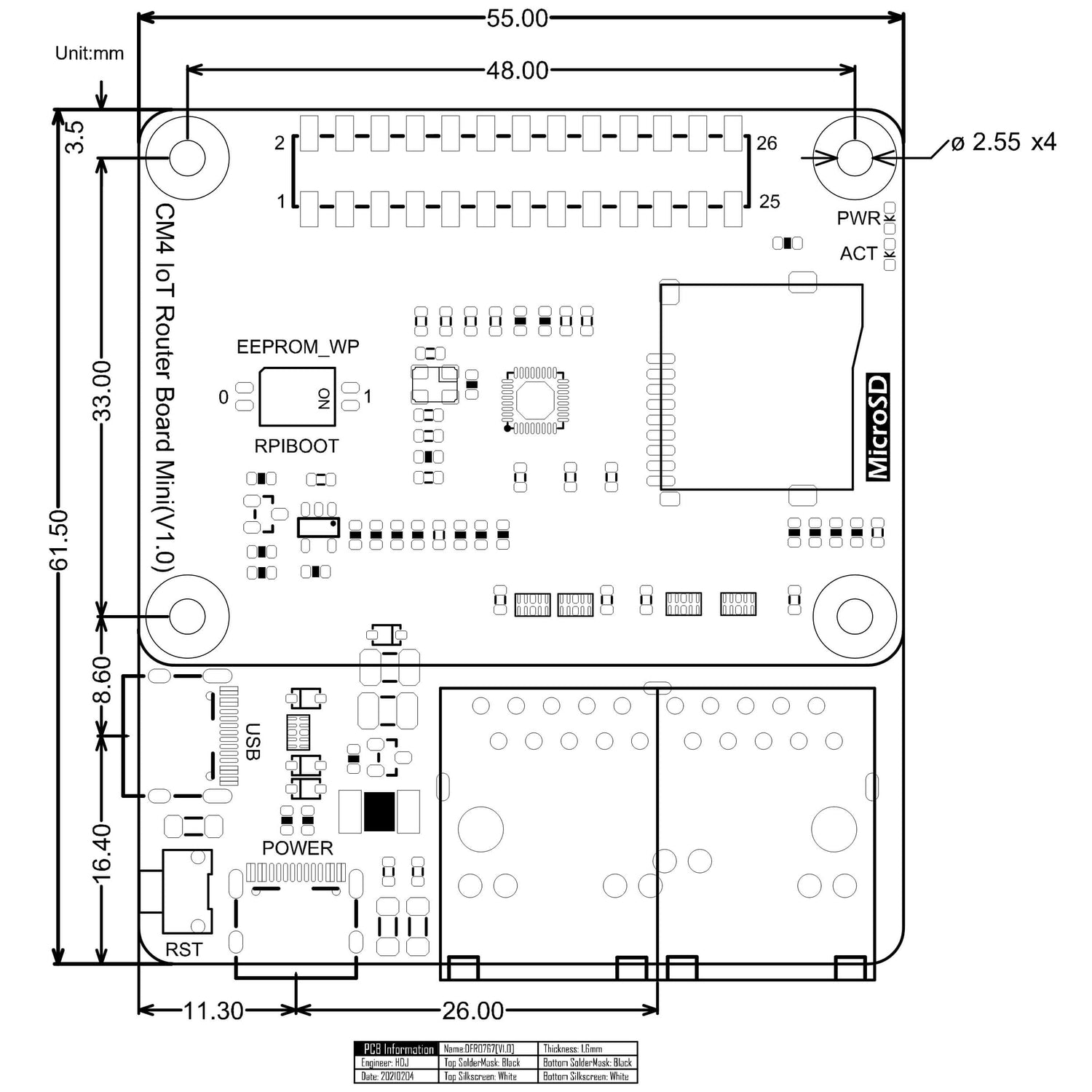 Raspberry Pi Compute Module 4 IoT Router Carrier Board Mini