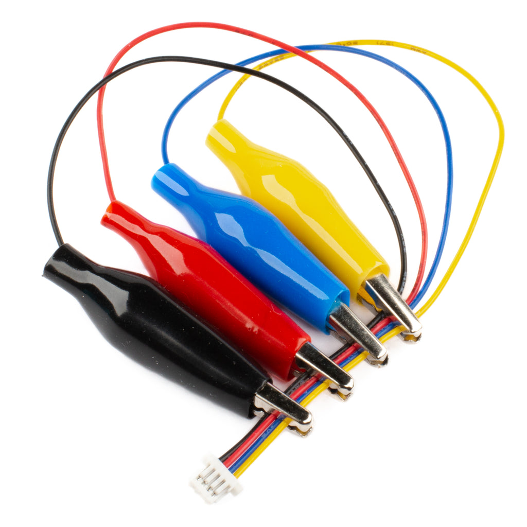 4 Pin JST-SH Cable (Qwiic, STEMMA QT, Qw/ST) - JST-SH to Crocodile Clip