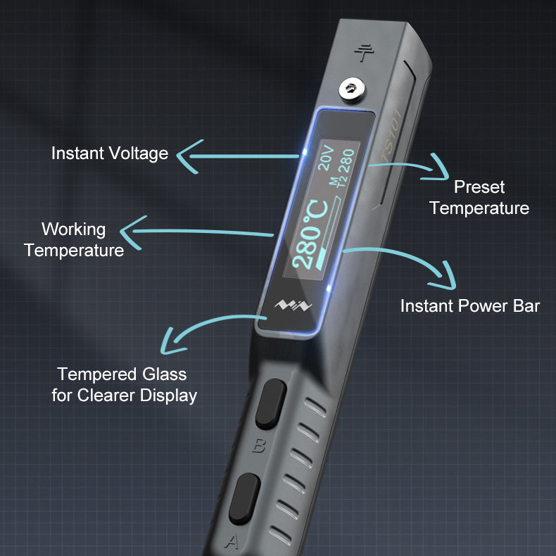 TS101 Smart Soldering Iron (USB-C or DC Power Input)