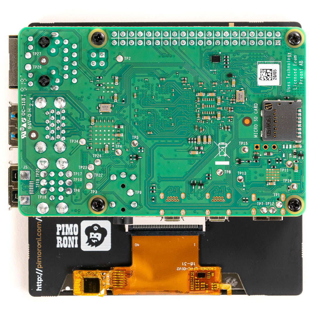 HyperPixel 4.0 Square - Hi-Res Display for Raspberry Pi