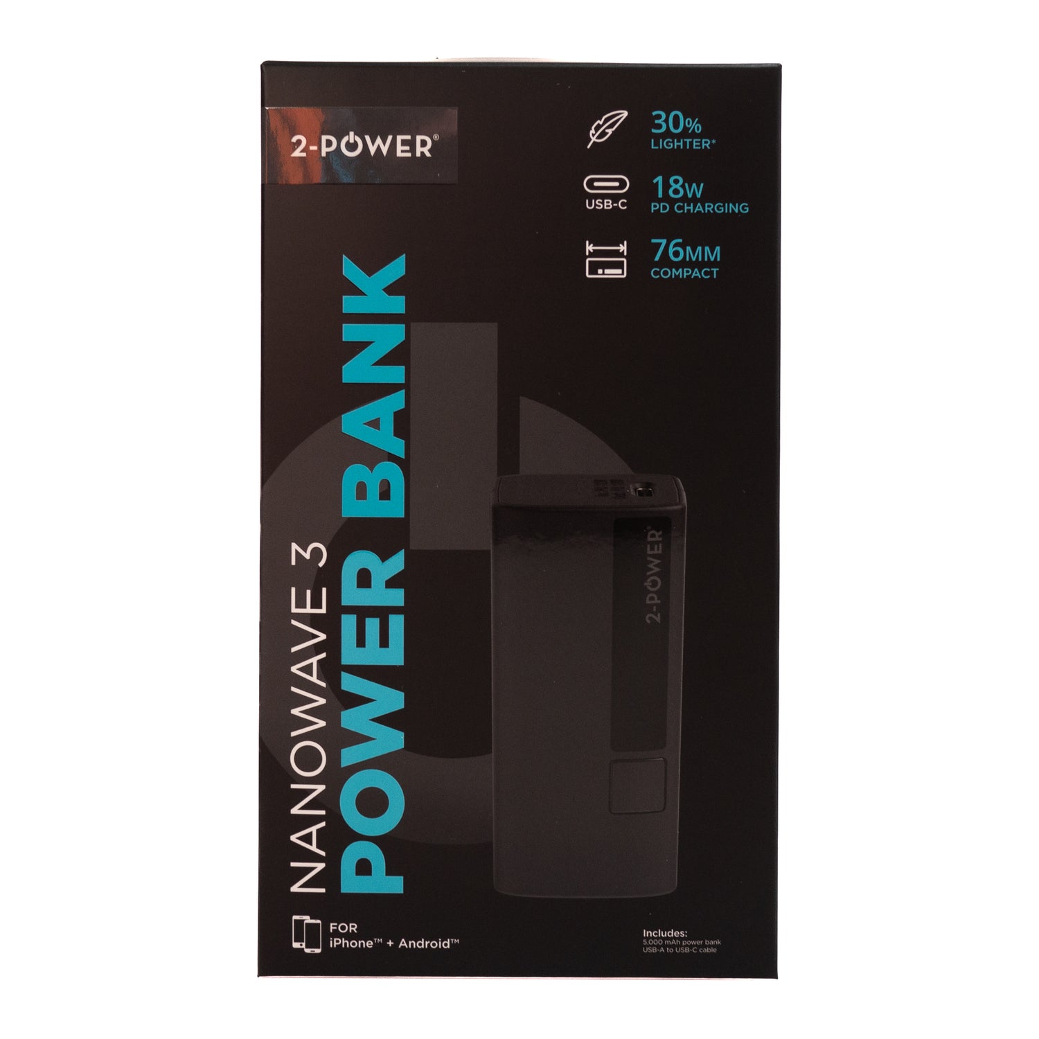 NanoWave 3 5000mAh USB-C & A Power Bank